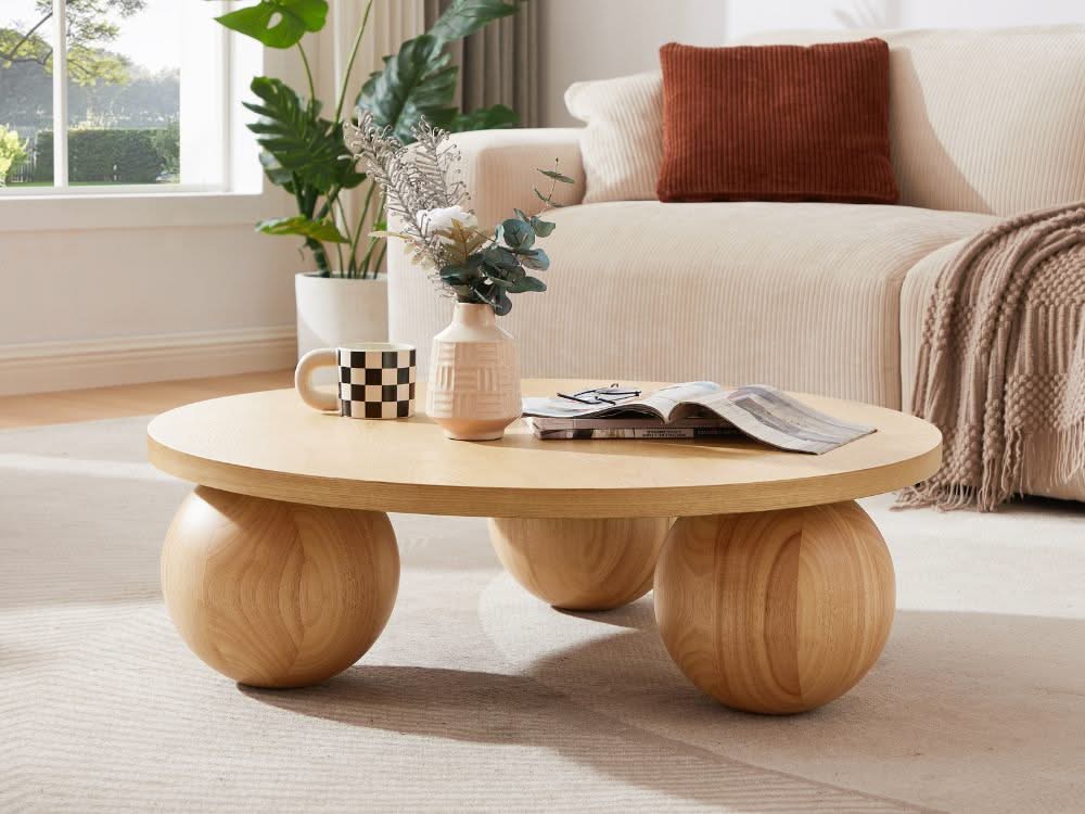 Explore Ballico Round Coffee Table - Light Oak in style – Lifely brings ...